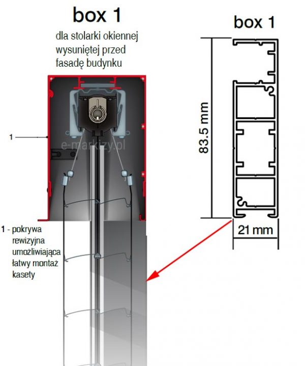 Żaluzje fasadowe Z90 Box - Dane Techniczne - Kaseta z90 box 1, żaluzja ...